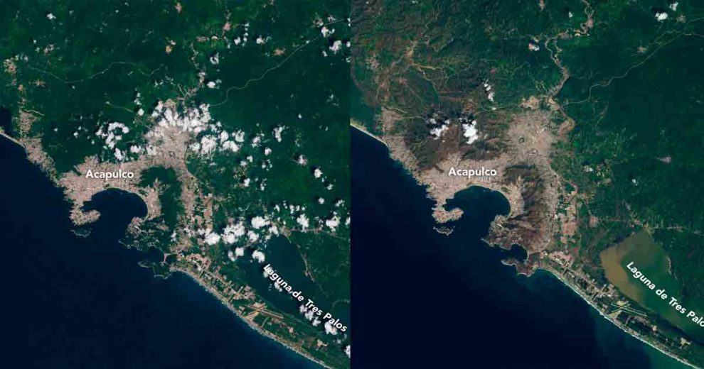 La Nasa Revela Imágenes Del Antes Y Después Del Paso Del Huracán Otis